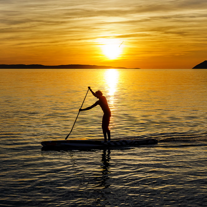 Sunset Paddle Yoga Every Monday, Wednesday, & Sunday